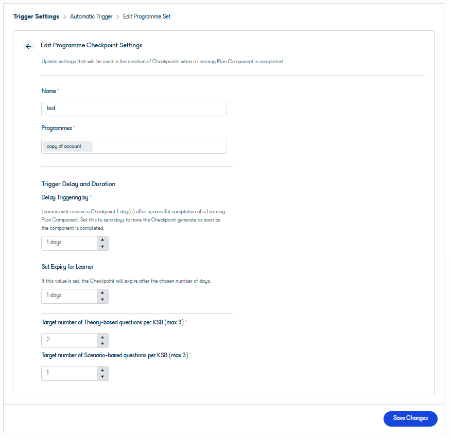 Automatic checkpoints – Aptem Help Centre