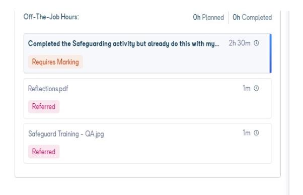 Learning plan evidence: Troubleshooting guide – Aptem Help Centre