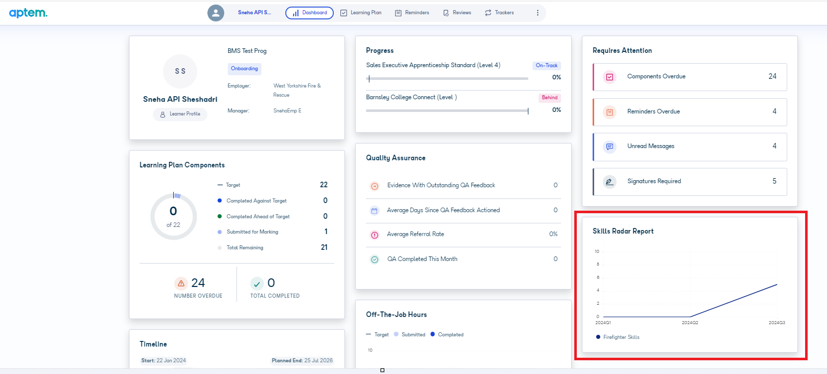 Skills radar: Troubleshooting guide – Aptem Help Centre