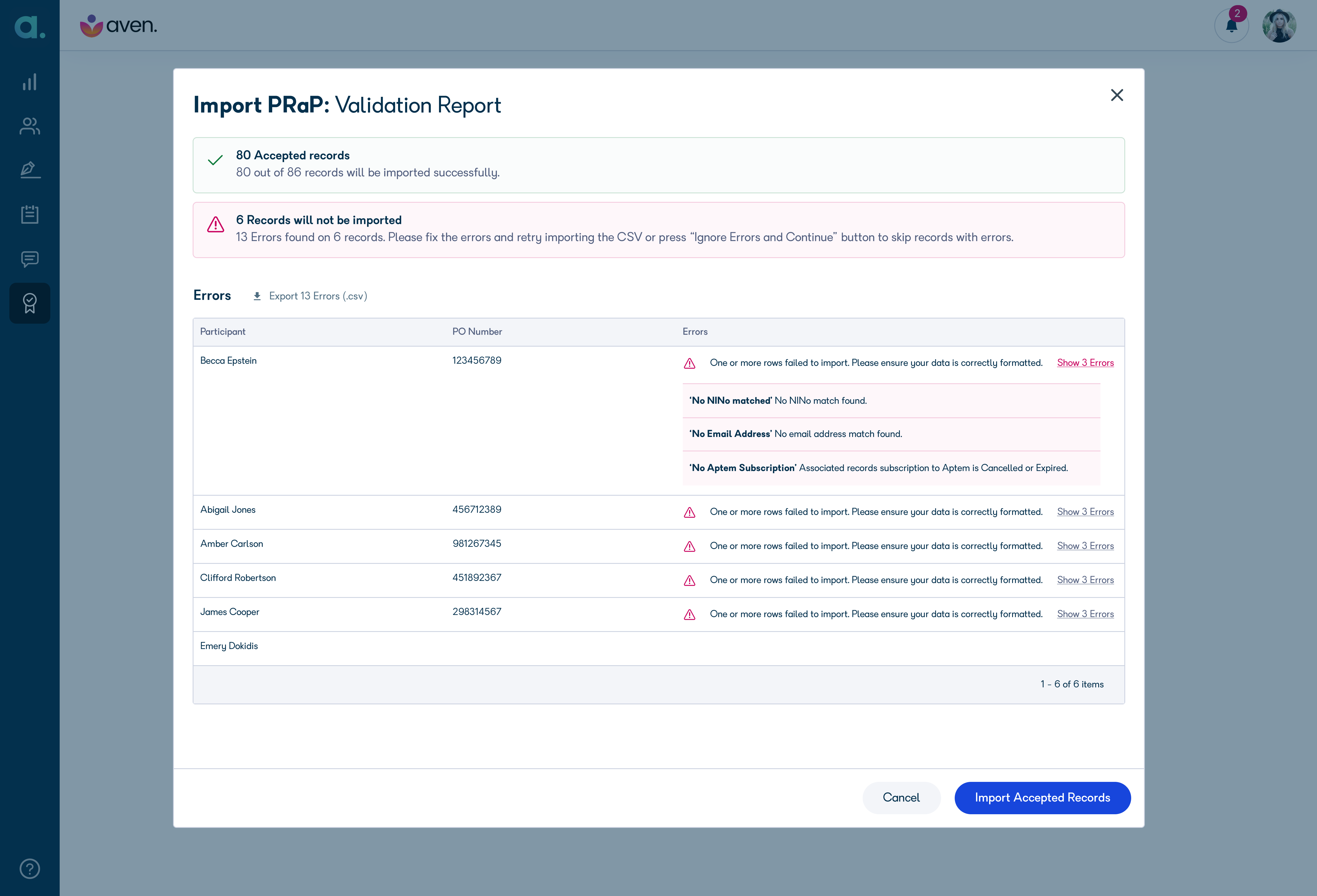 PRaP import process – Aptem Help Centre