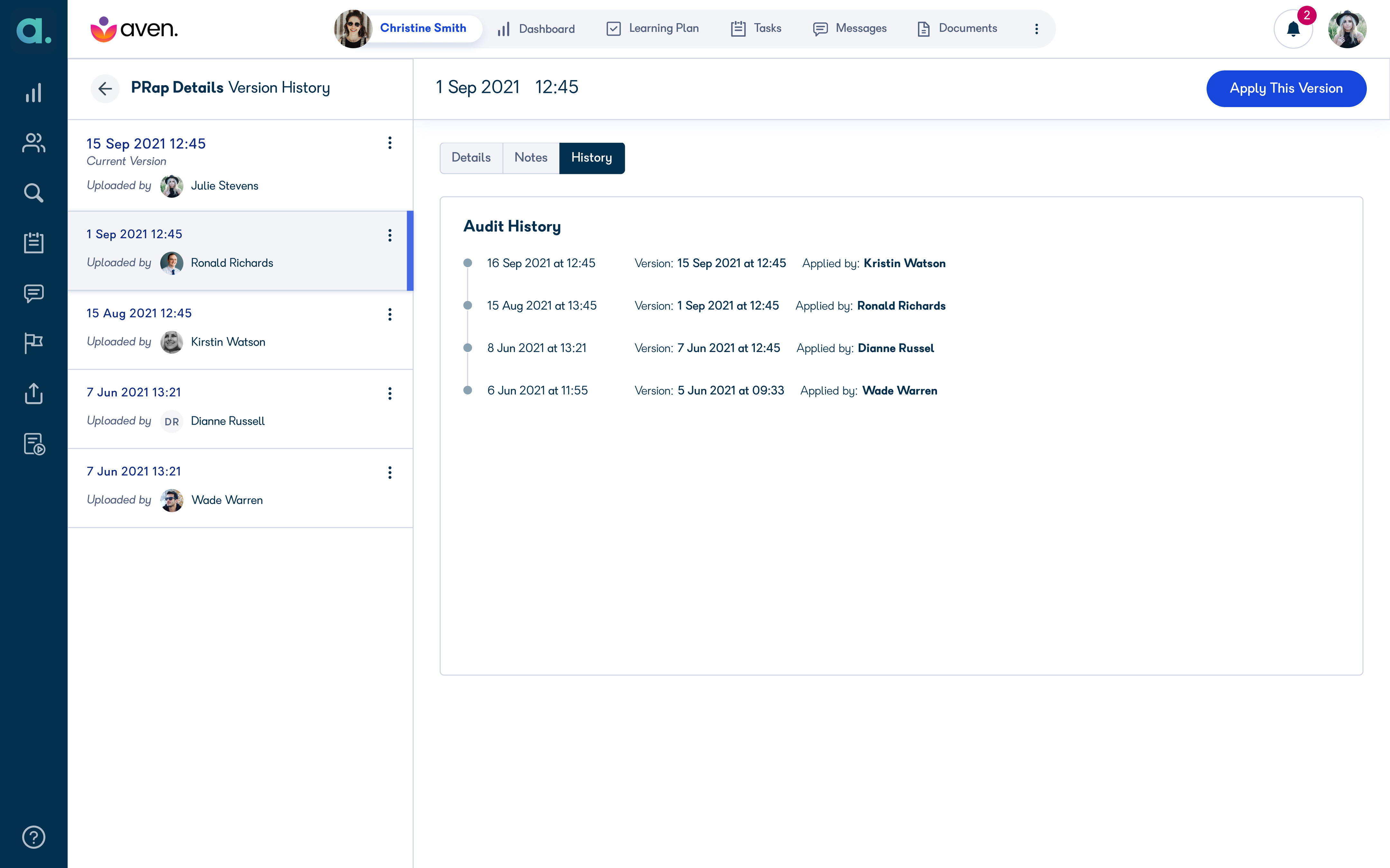 PRaP versions – Aptem Help Centre