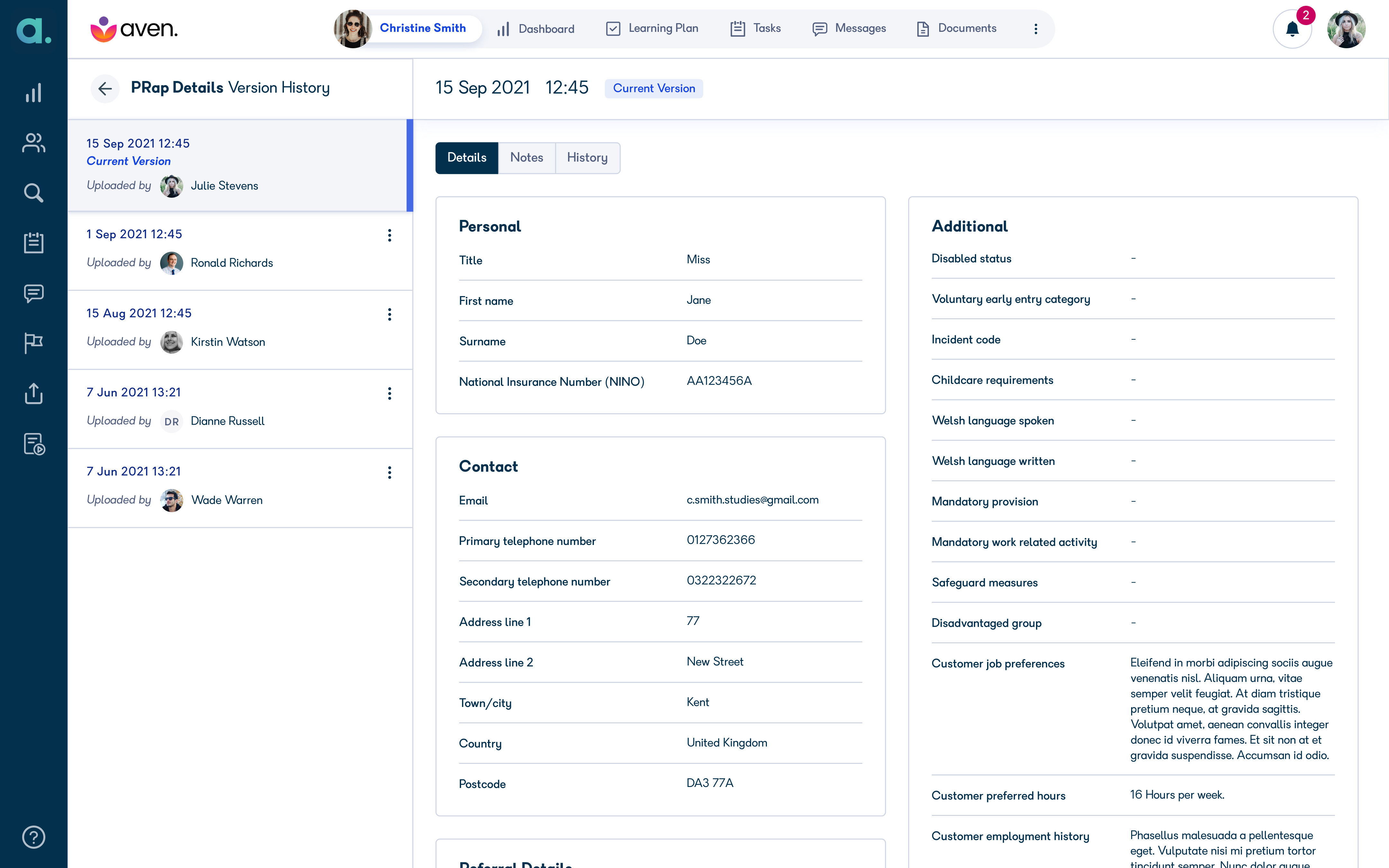 PRaP versions – Aptem Help Centre